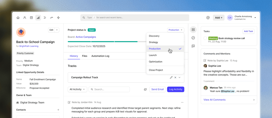 Project Management | Deliver Work Better | Capsule CRM