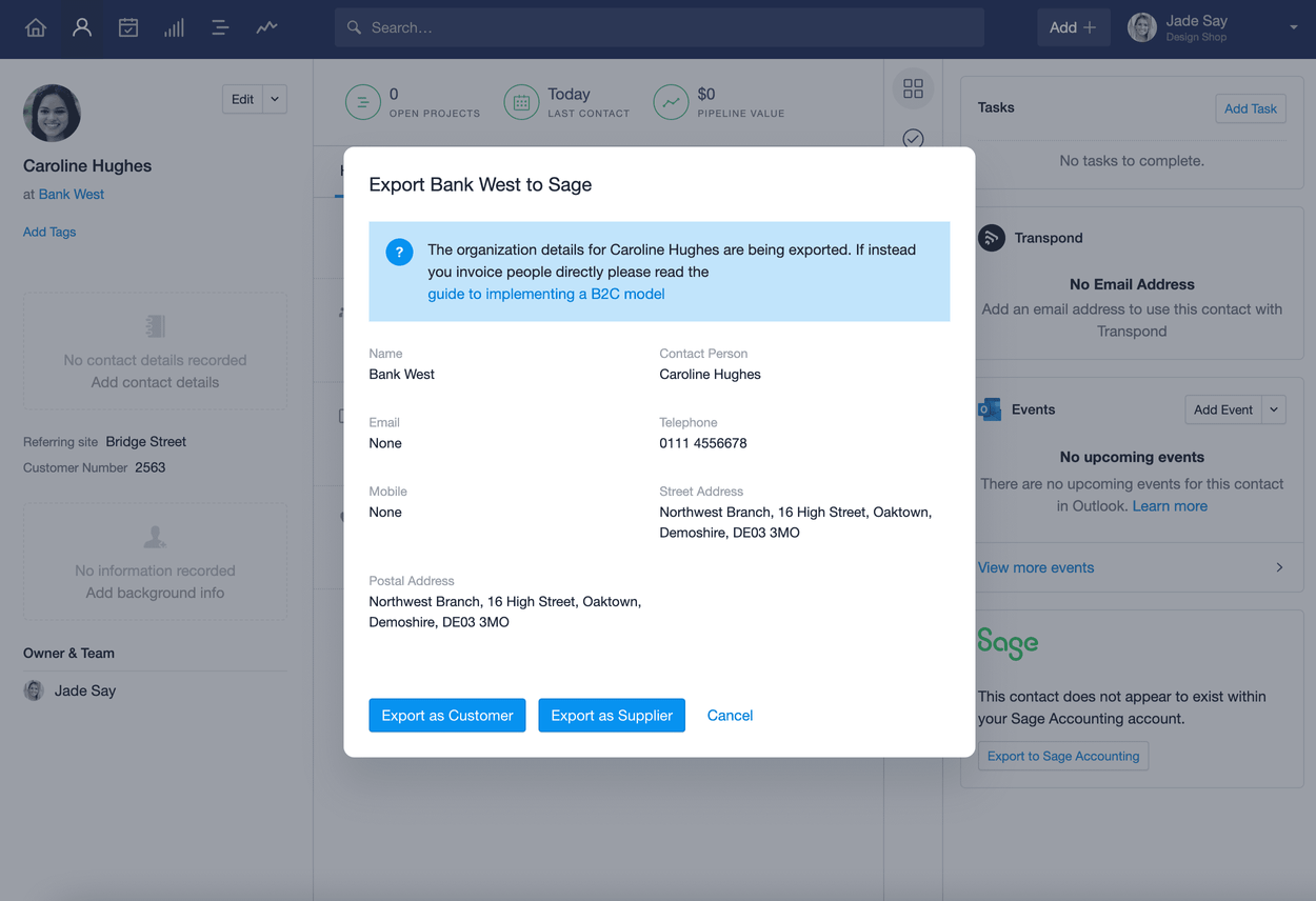 Sage Accounting | Integrations | Capsule CRM